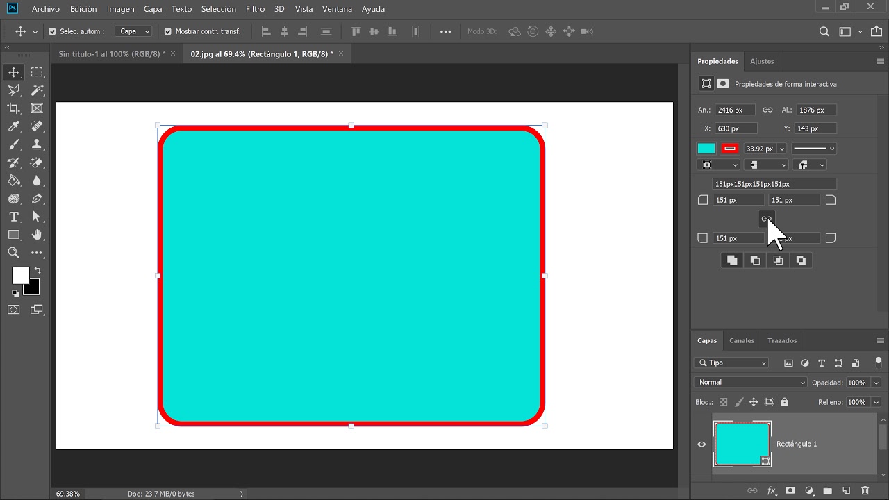Cómo hacer un cuadrado de color en Photoshop fácilmente