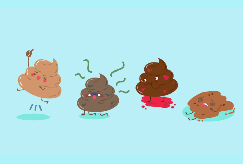 ¿De qué color es la caca con sangre y qué significa?