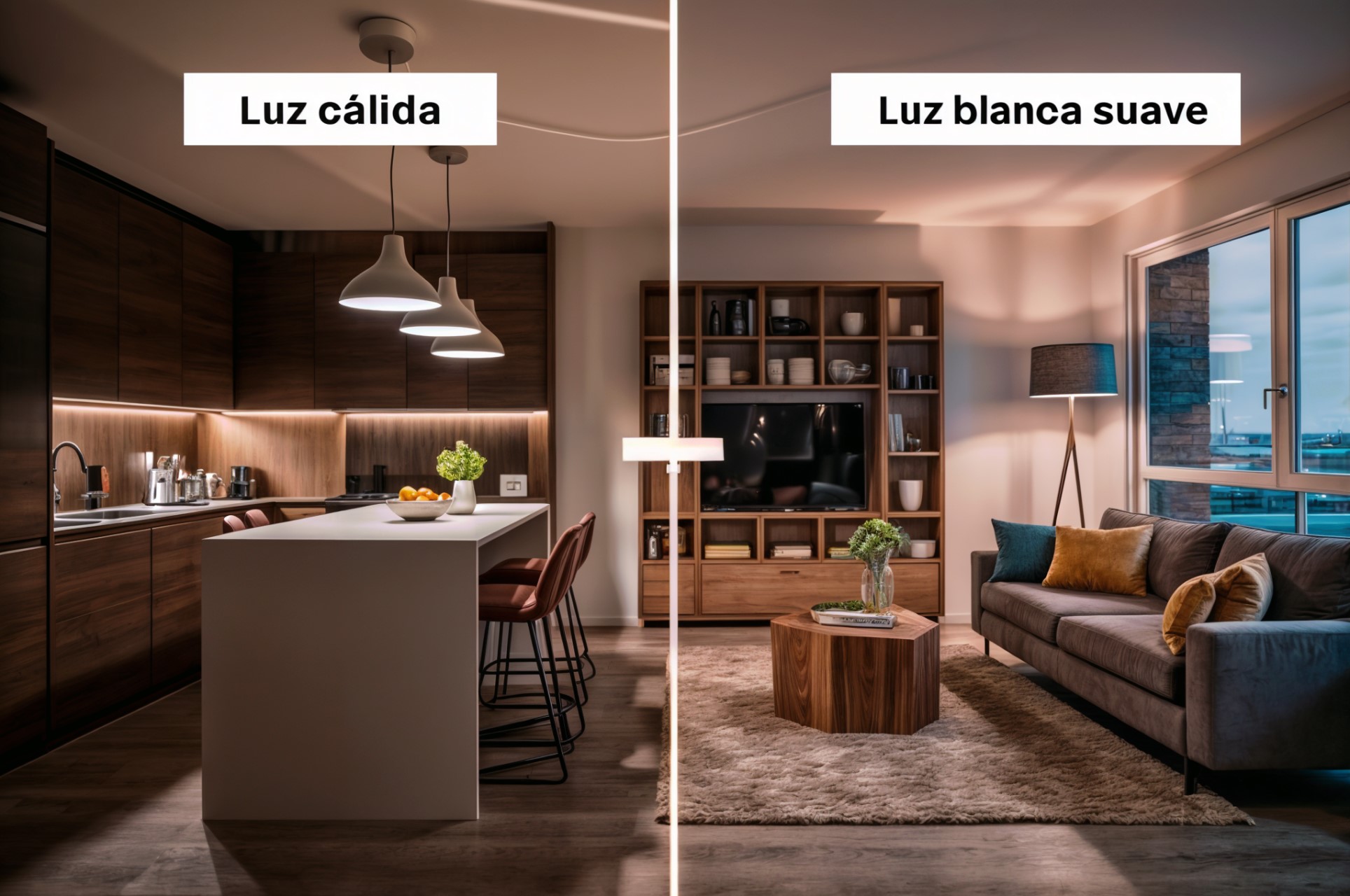 Qué color es luz cálida y cómo transforma tus espacios